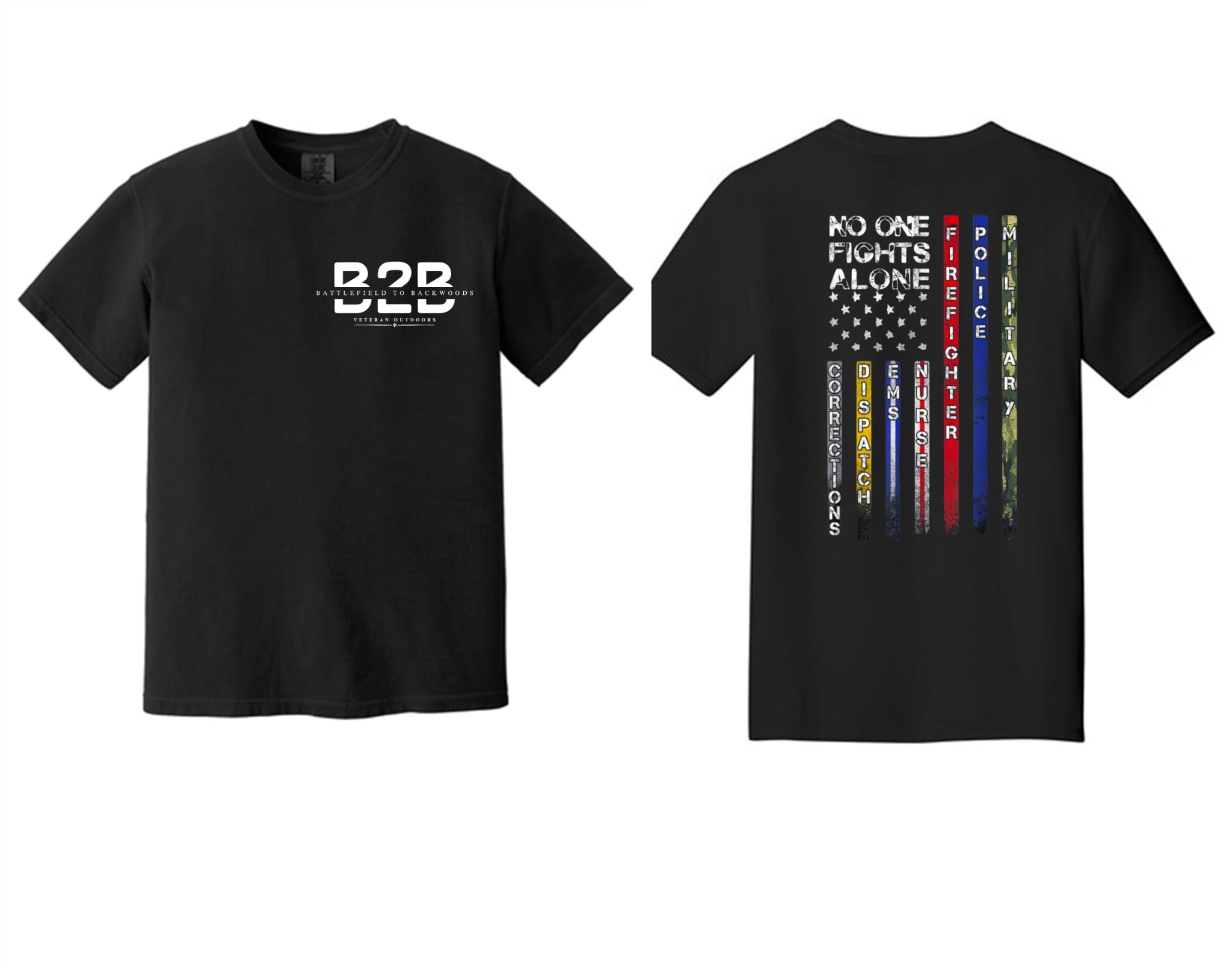 B2B "No One Fights Alone" T-shirt – Garage Girls Design Studio